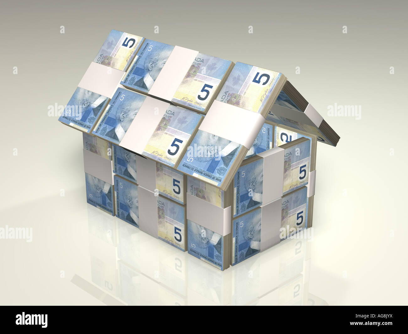 House made of money Stock Photo - Alamy