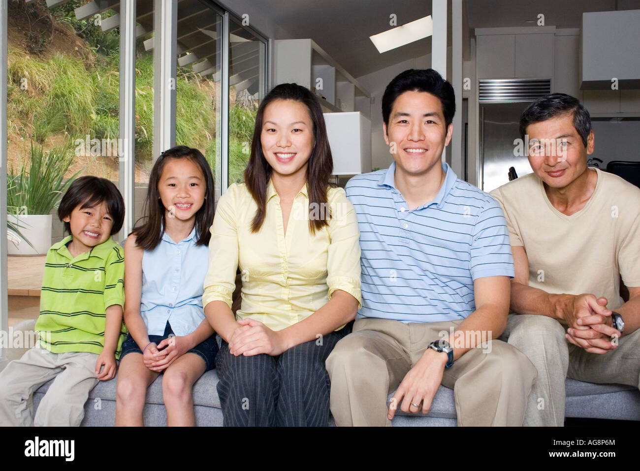 Multi-Generational Asian Family Stock Photo - Alamy