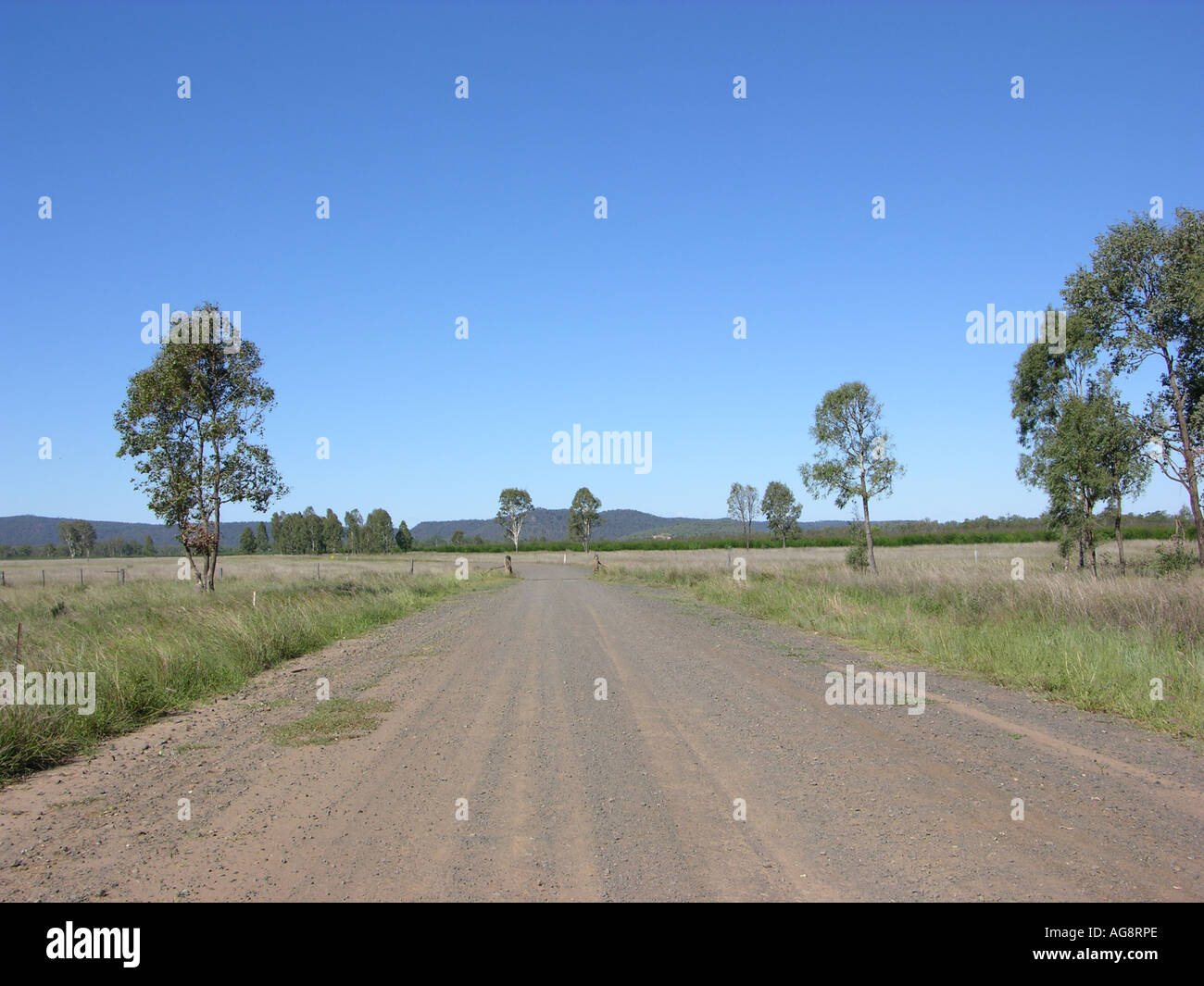 Typical road in the Australian Outback, Queensland, Australia Stock ...