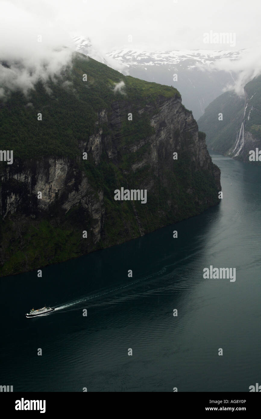 Geiranger fjord cloudy summer hi-res stock photography and images - Alamy