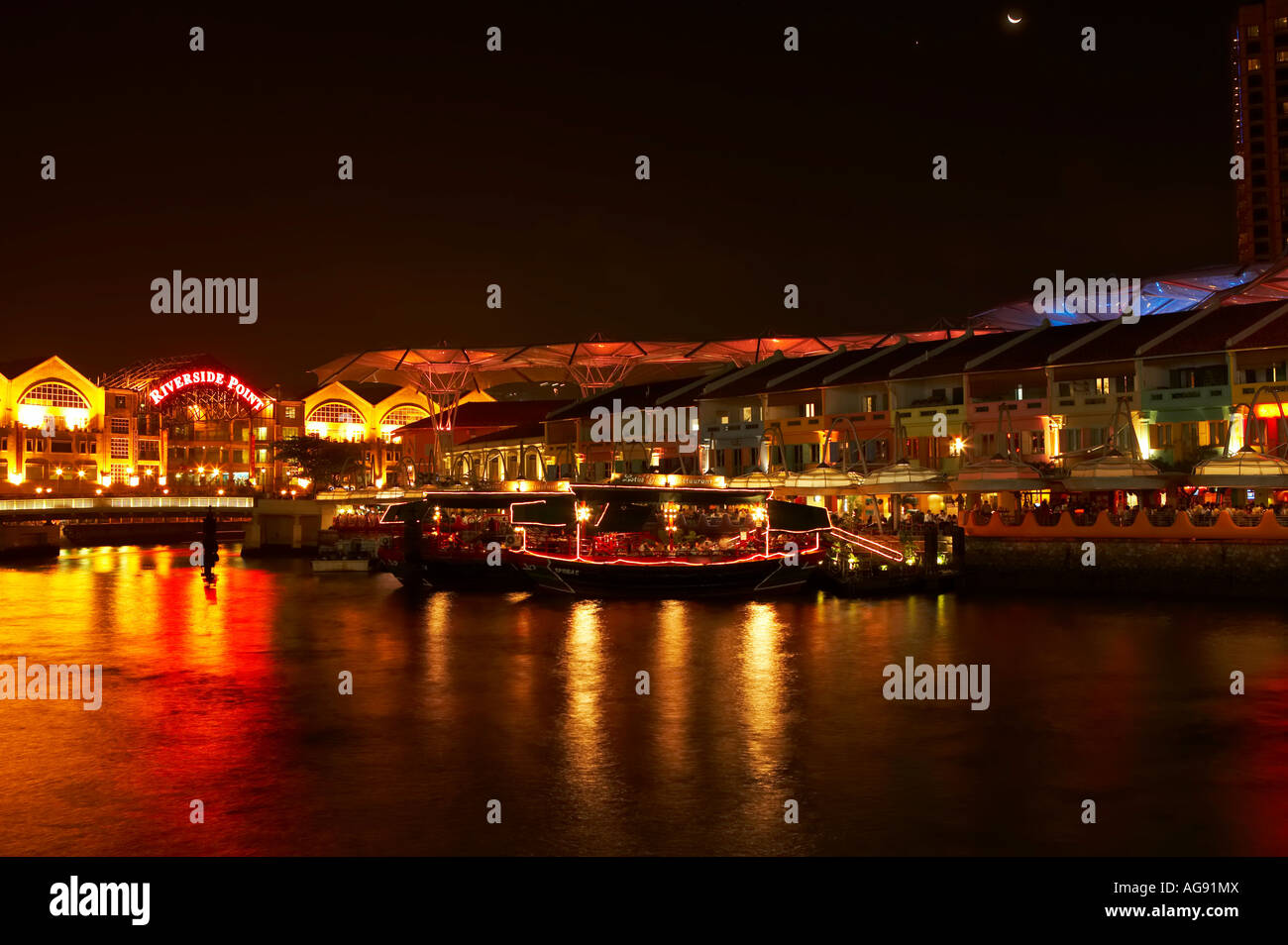 Riverside Point restaurants and cafes along Singapore River , Singapore ...