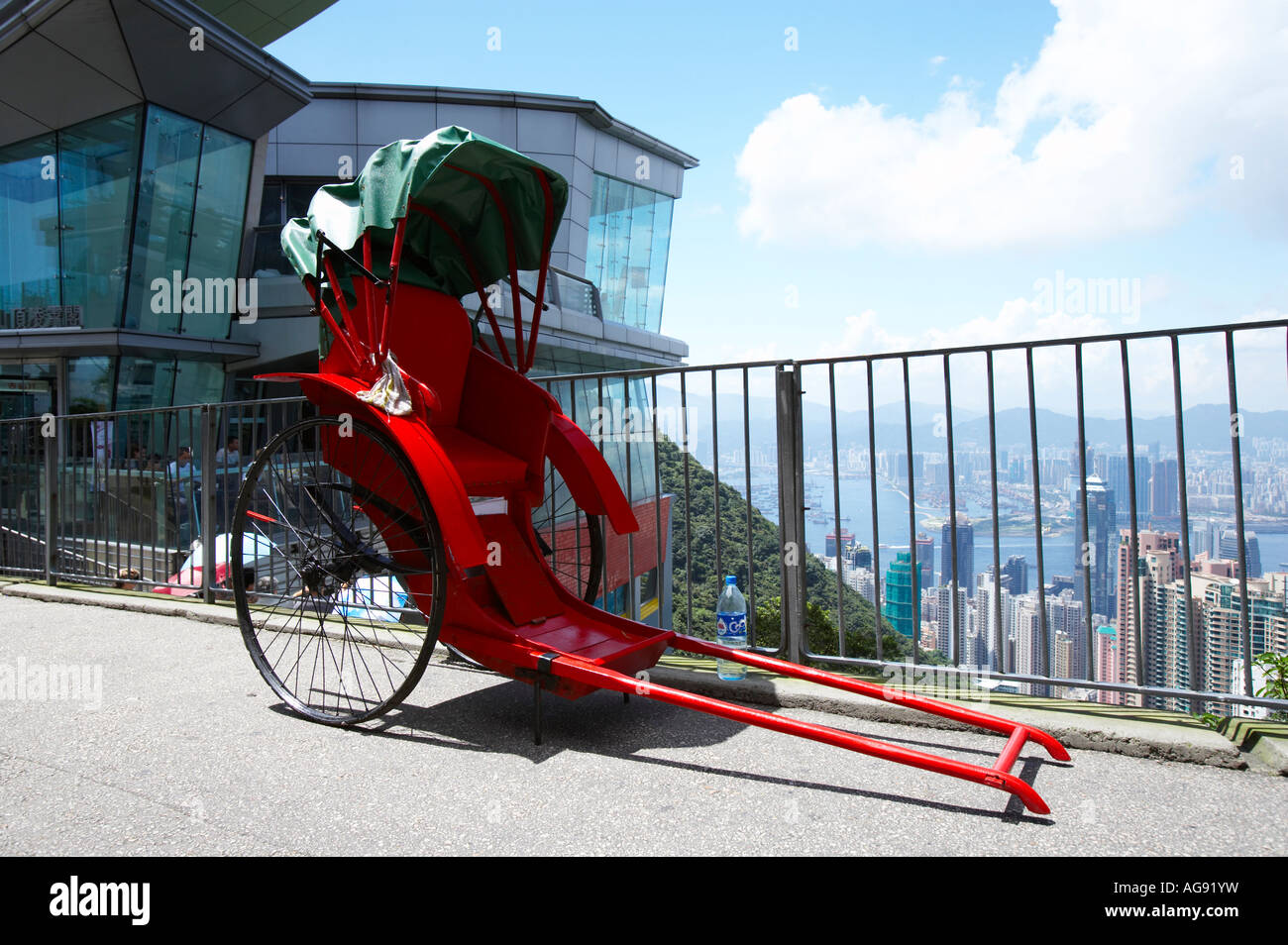 Rickshaw at Peak Tower, Hong Kong Stock Photo - Alamy