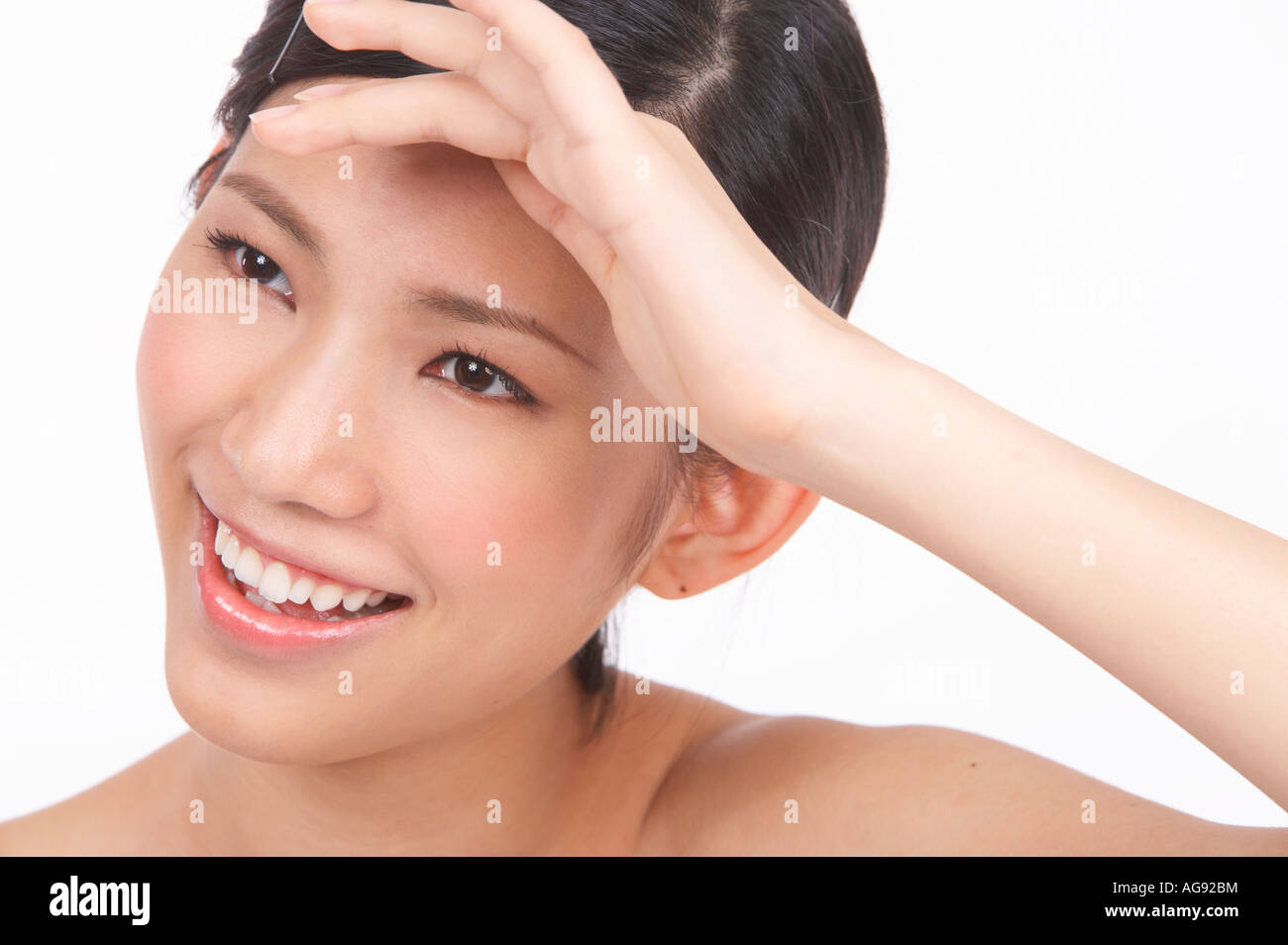 Portrait of Natural Young girl, Smiling Stock Photo - Alamy