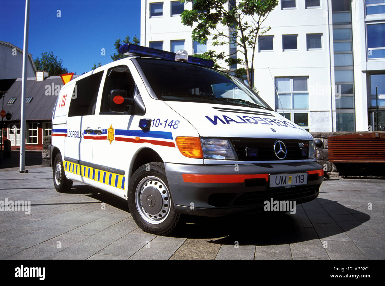 Iceland An ambulance in Reykjavik Stock Photo - Alamy