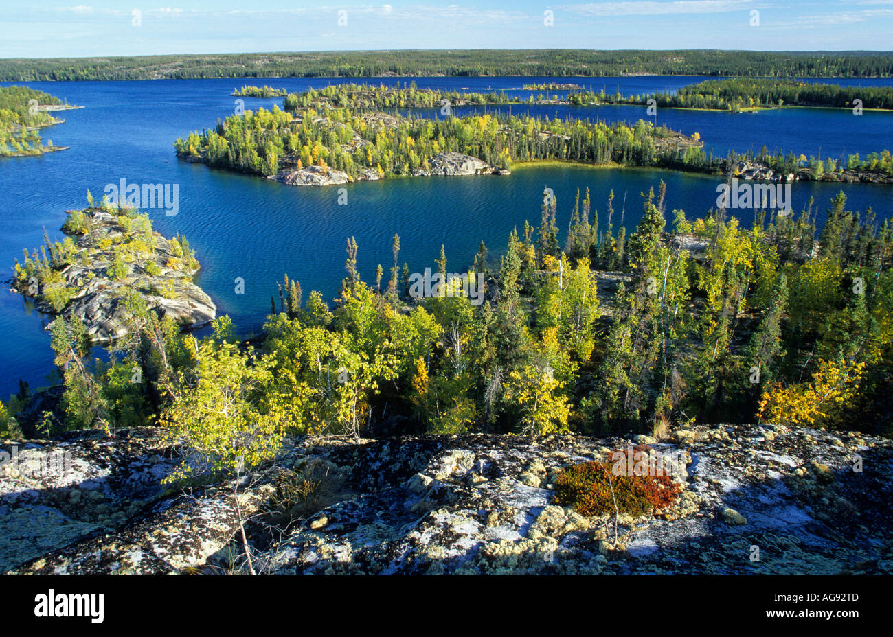 Hidden Lakes, Ingraham Trail, Northwest Territories, Canada Stock Photo ...