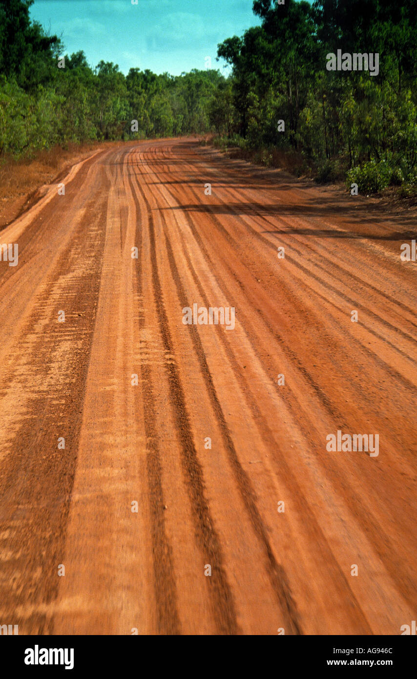 outback road near the town of darwin state of northern territory ...