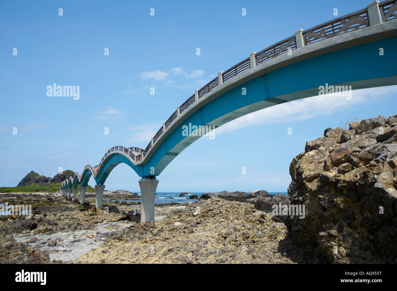 Arched Bridge at San Sian Tai, Taiwan Stock Photo - Alamy