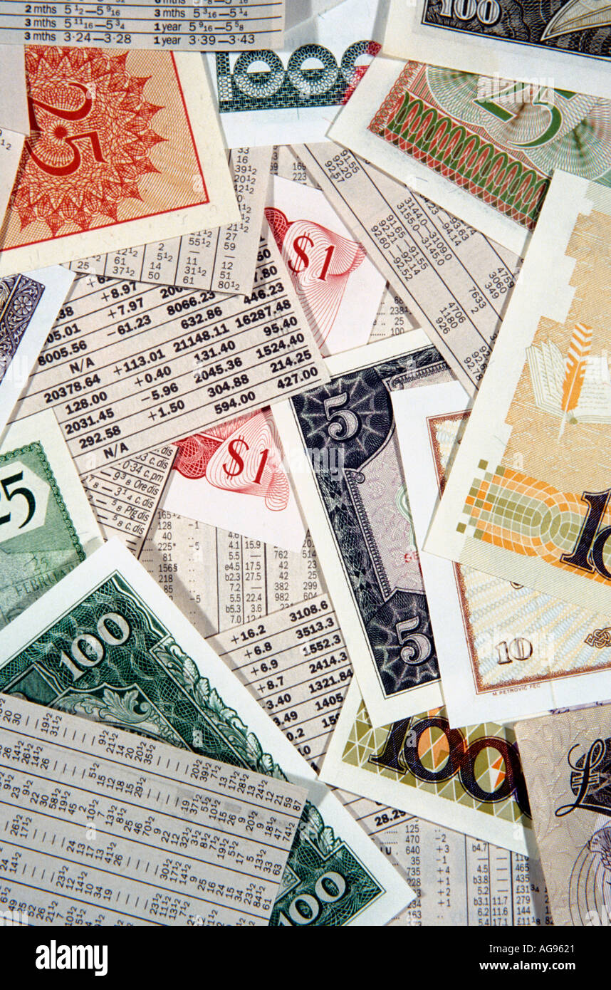 Bank notes and financial results Stock Photo - Alamy