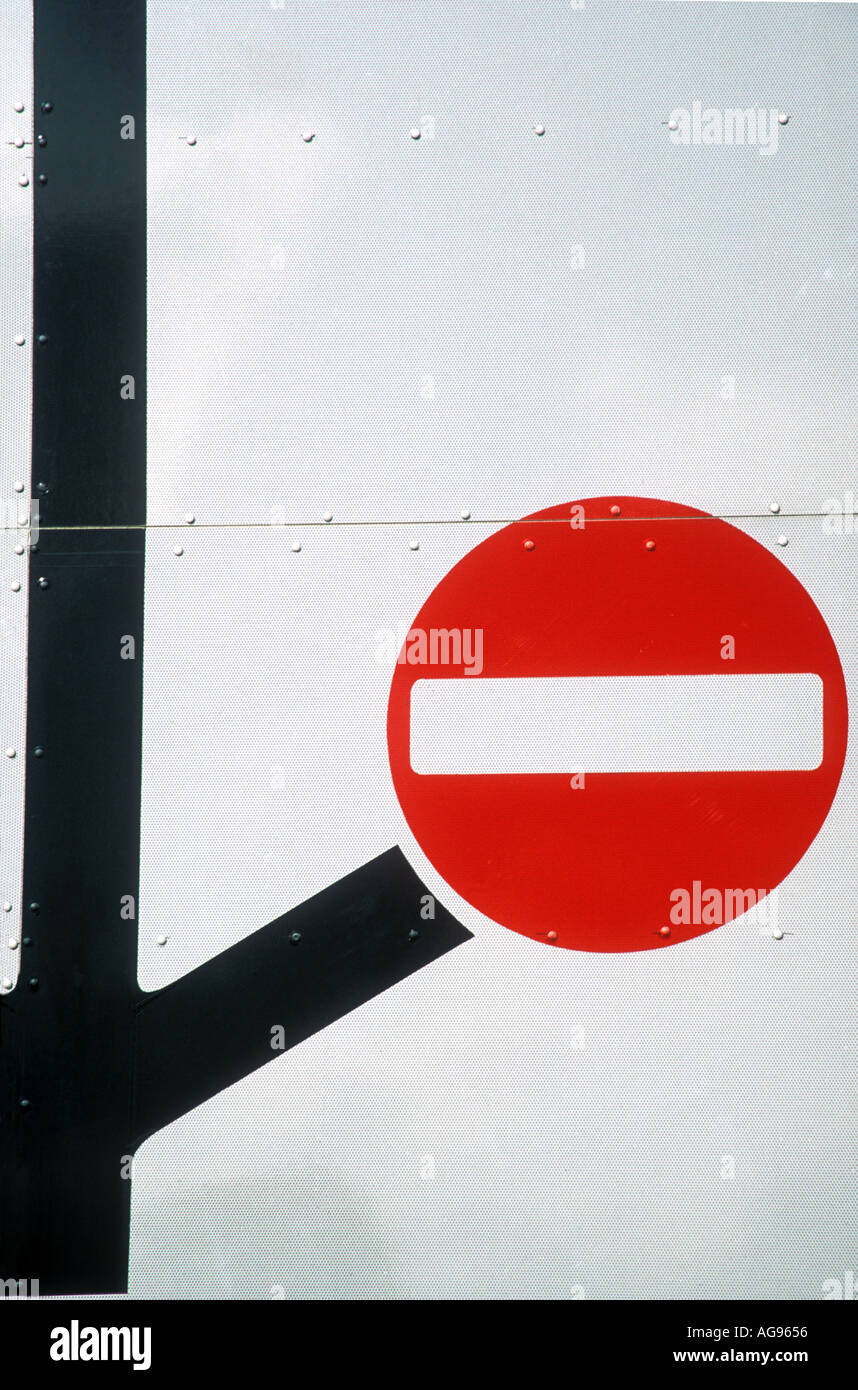 Road Junction with No Entry Sign Stock Photo - Alamy