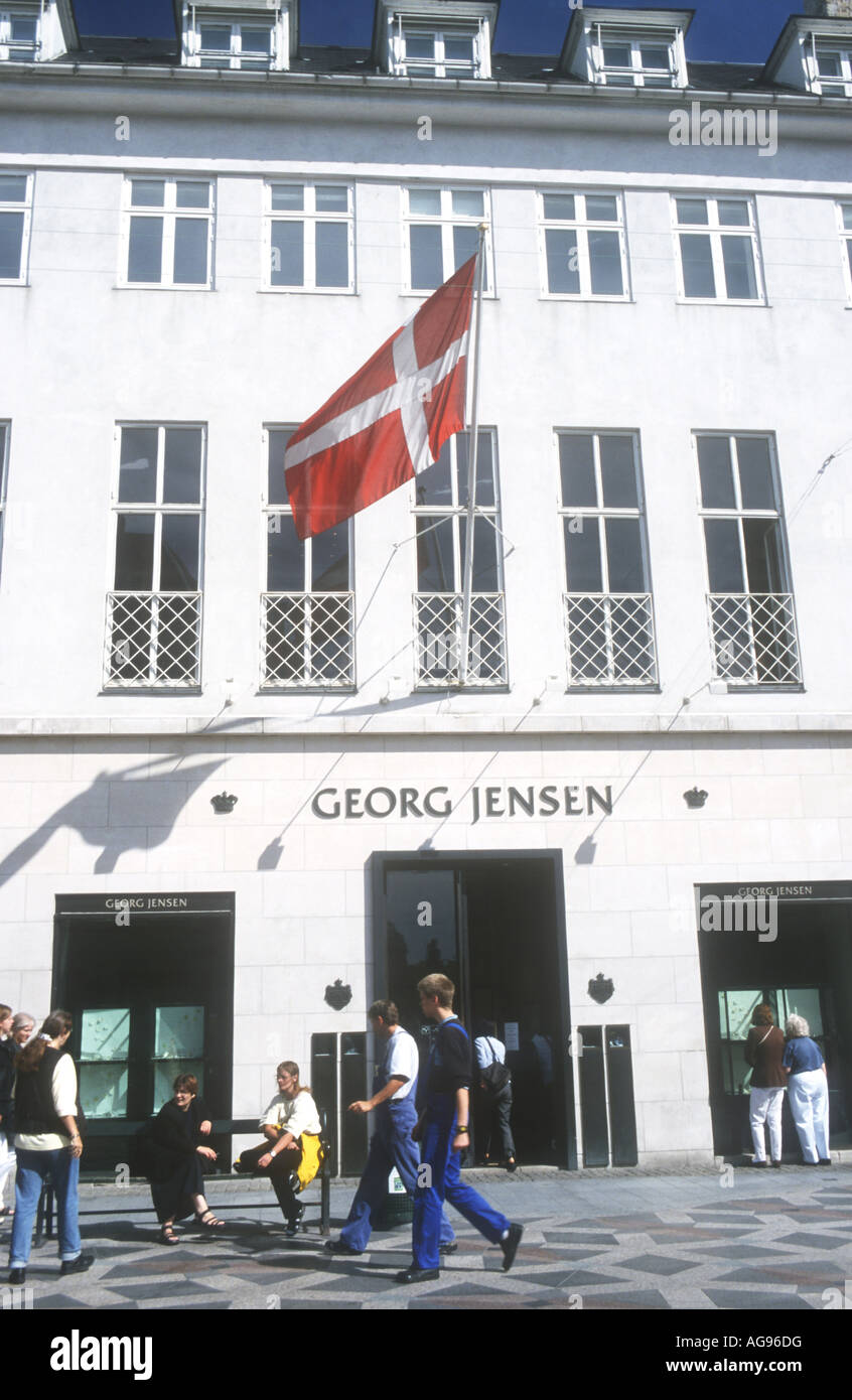 Famous Danish Silversmith Georg Jensen has his main shop on the Stroget ...