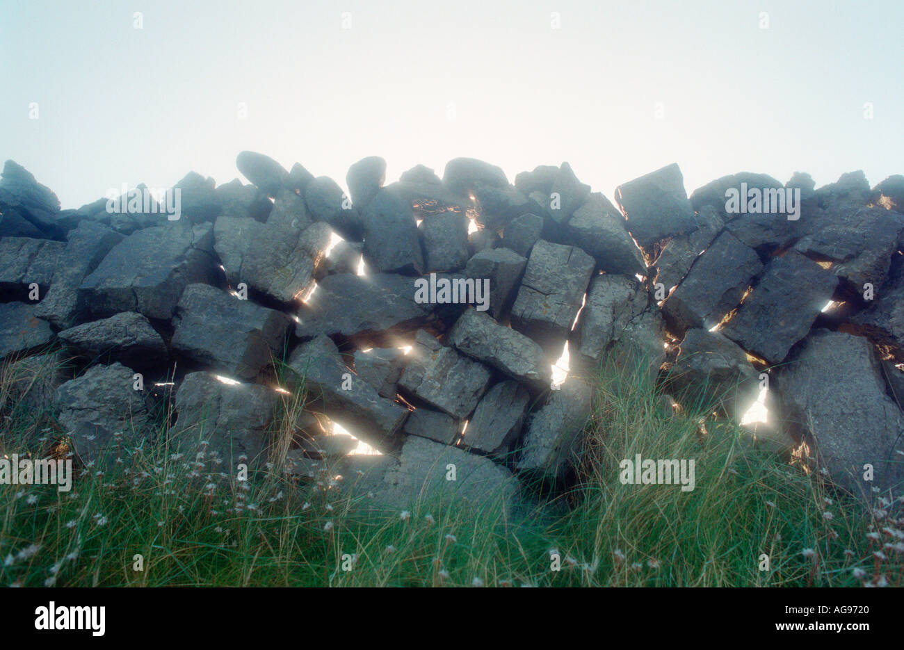 Stone wall in Ireland on the famous aran islands irish stone ...