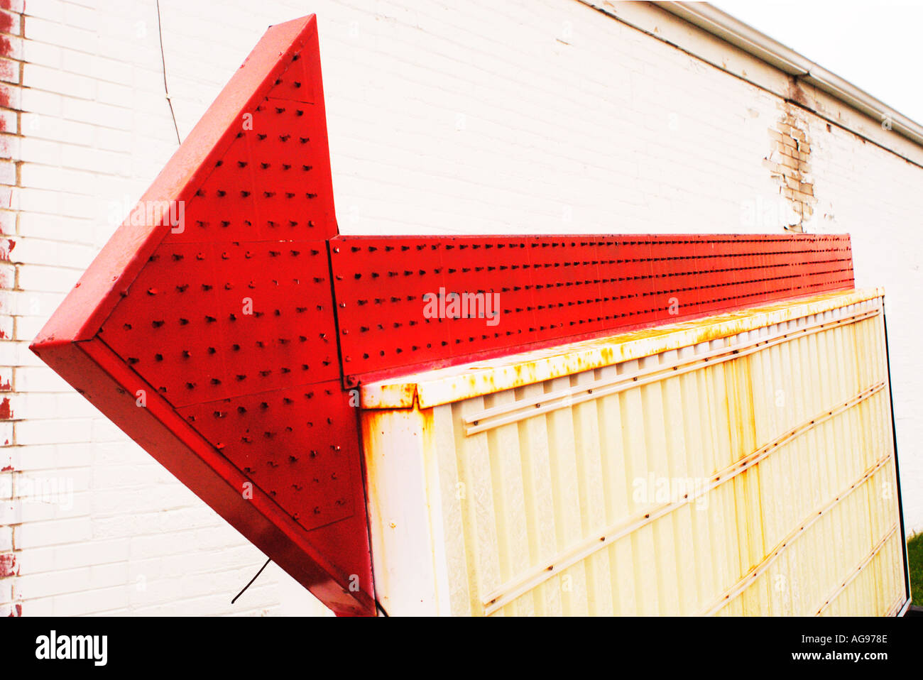 Red Arrow sign Stock Photo - Alamy