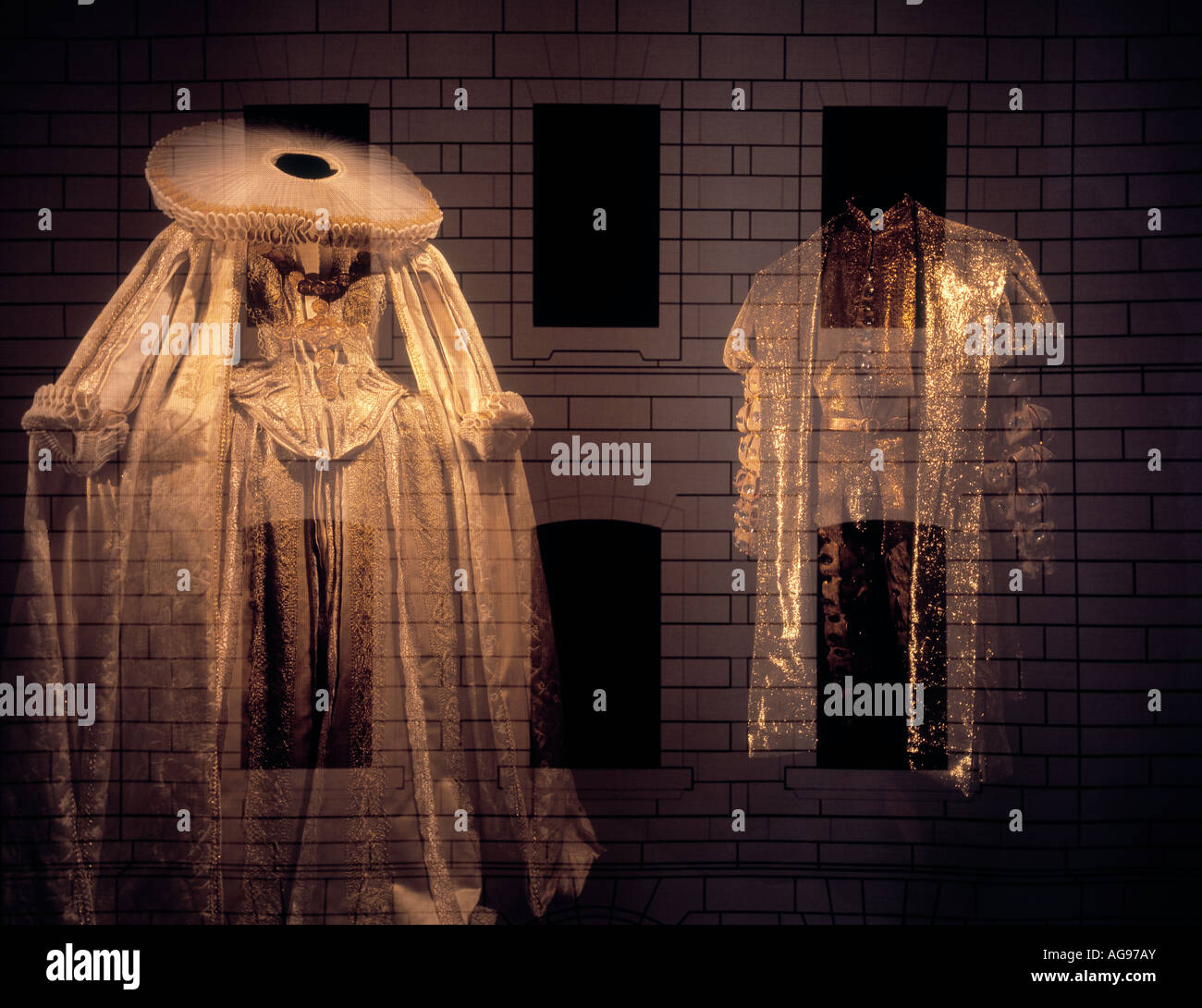 Two Opera costumes on display, Paris, France Stock Photo - Alamy