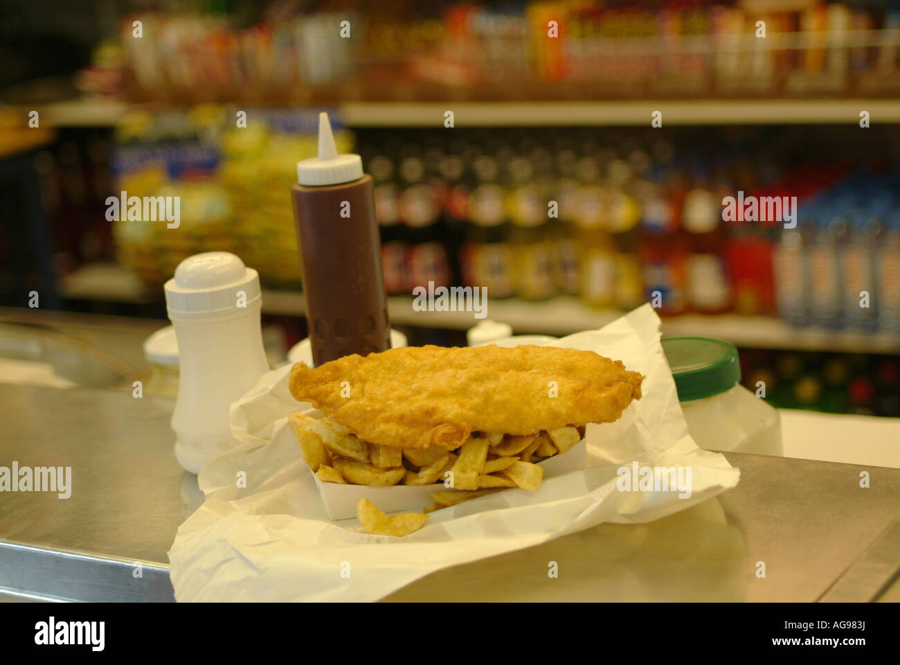 Fish supper view way Stock Photo - Alamy
