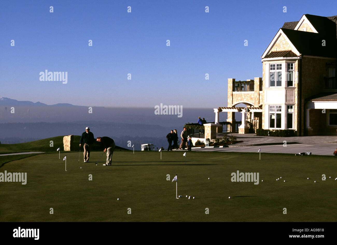 Putting Green Newcastle Golf Course, Seattle, Wa Stock Photo - Alamy