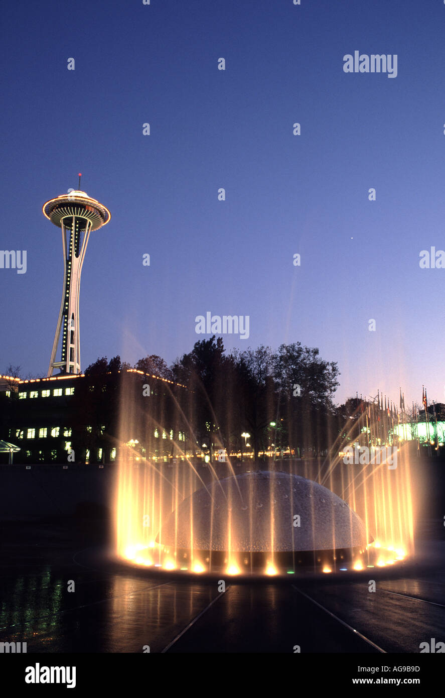 Seattle science center fountain hi-res stock photography and images - Alamy