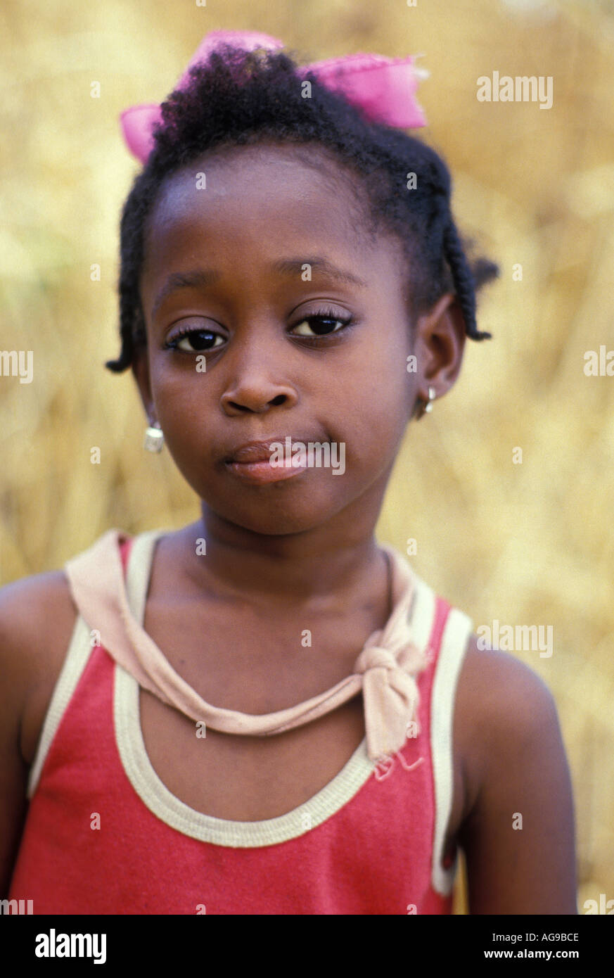 Young girl in Barbados Stock Photo - Alamy