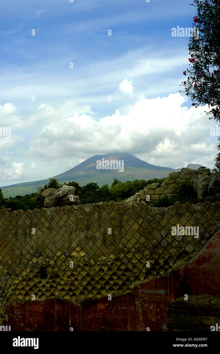 View of Mount Vesuvius from Pompeii Stock Photo - Alamy