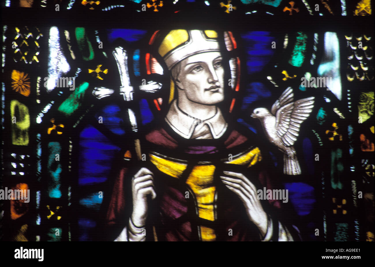 St david stained glass window hi-res stock photography and images - Alamy