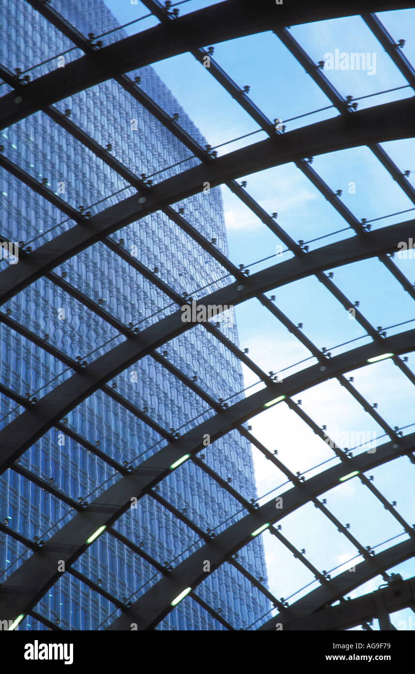 Roof of Canary Wharf Underground Station Docklands London England Stock ...