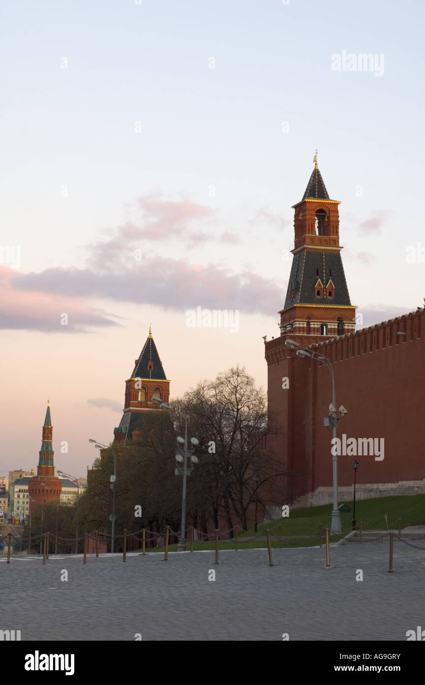 Russia Moscow red square wall and tower Stock Photo - Alamy