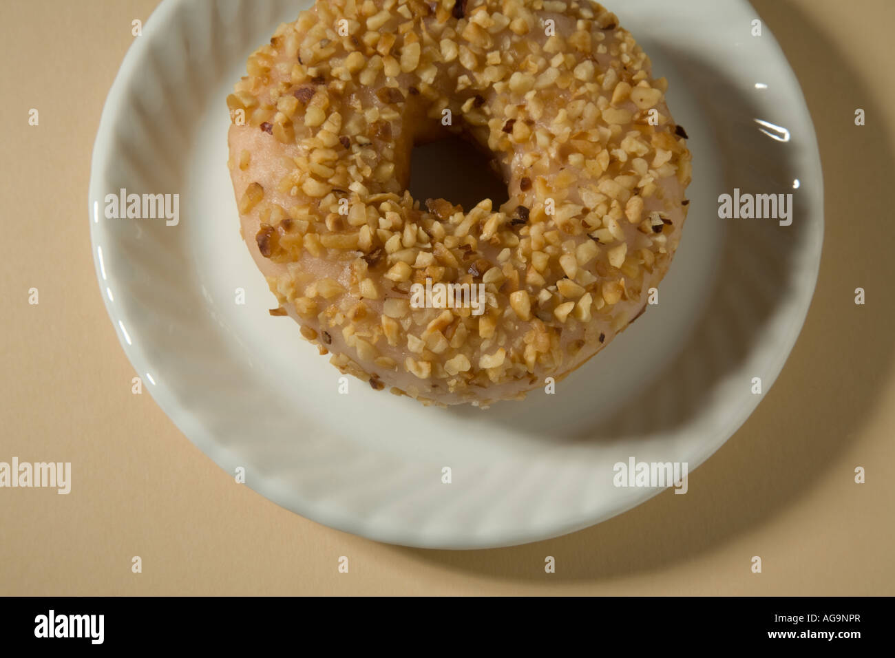 Hazelnut Doughnut, cut out Donut Stock Photo - Alamy