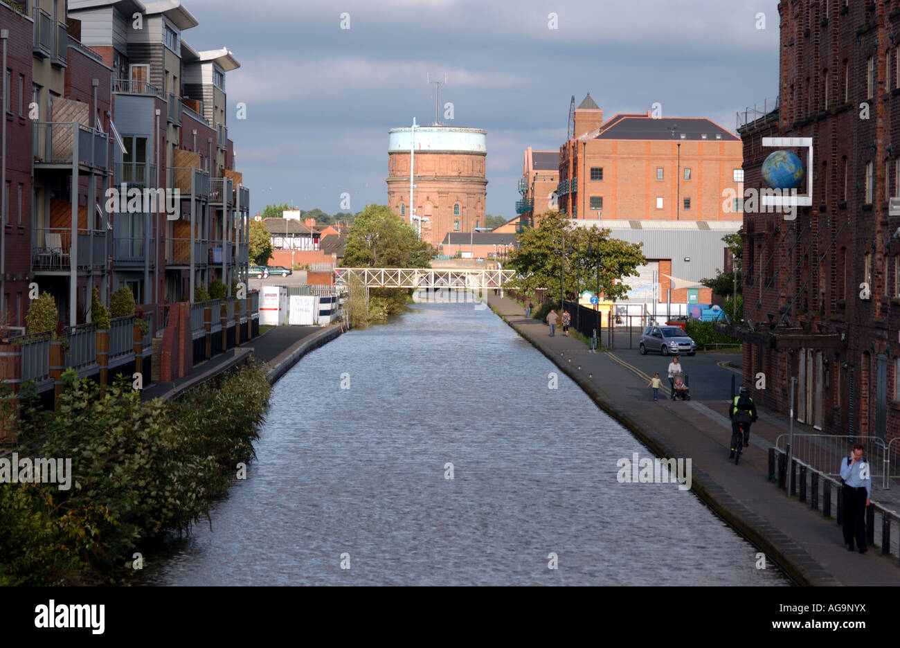 Gas cylinder tank alongside the canal in Chester UK Stock Photo - Alamy