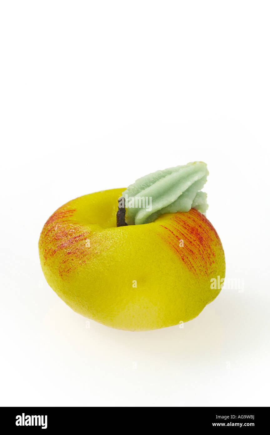 Marzipan on white surface Stock Photo - Alamy