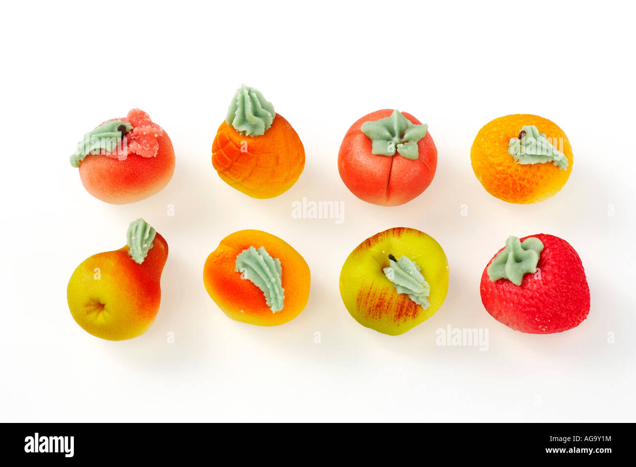 Marzipan on white surface Stock Photo - Alamy