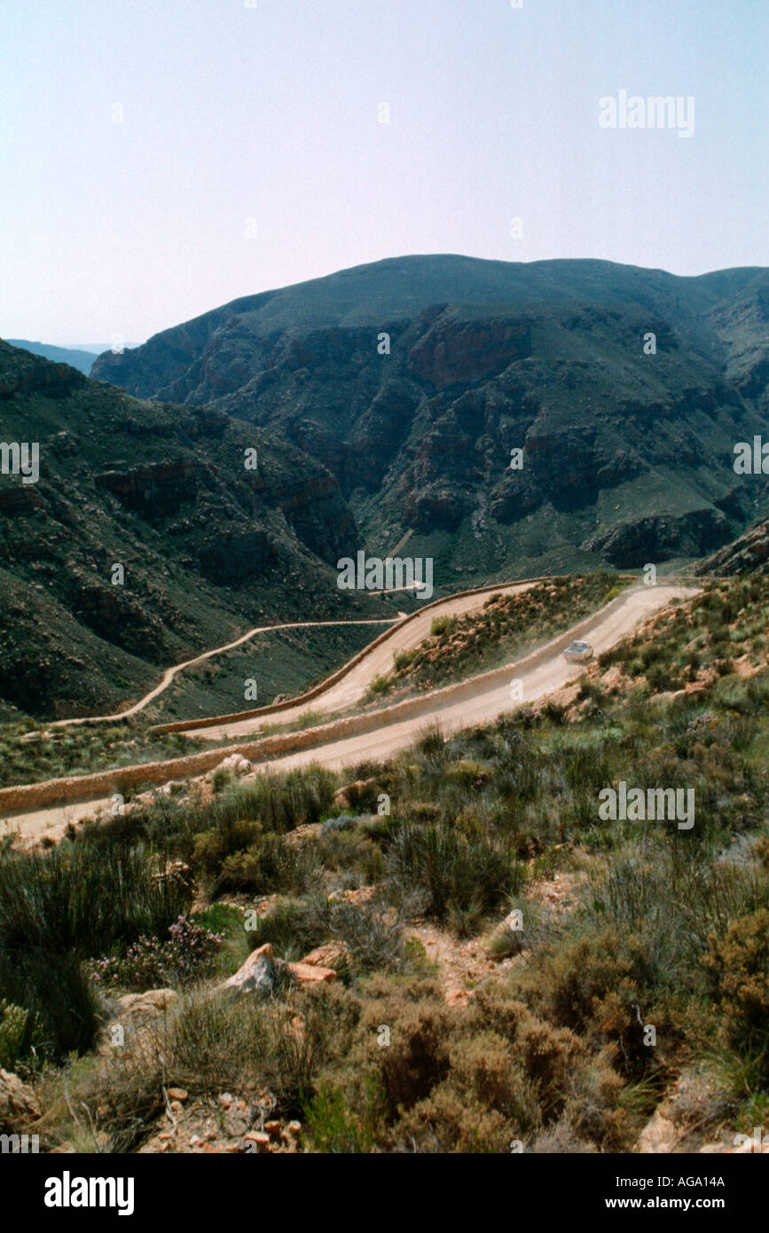 Swartberg Pass a steep and winding road Cape Province South Africa ...