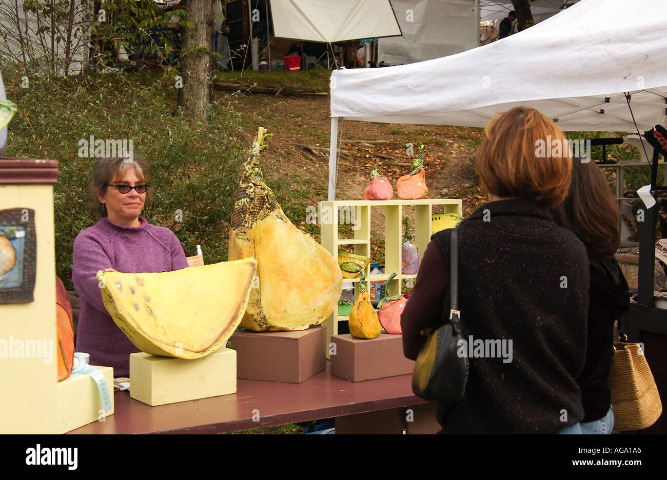 Outdoor craft show in North Carolina, USA, featuring local artisans and ...