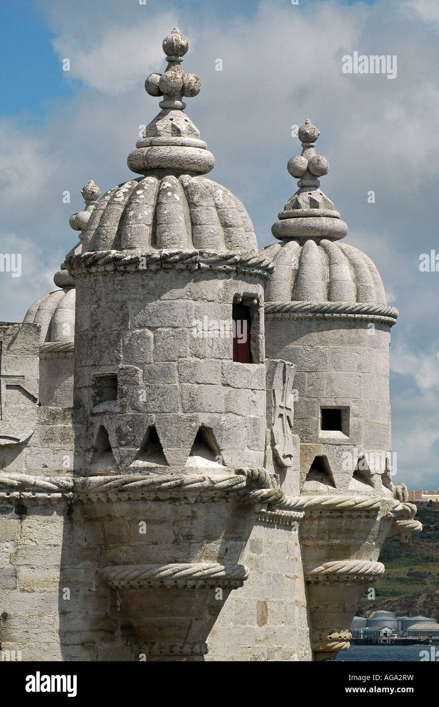 The 16th century Torre de Belem tower or Tower of St Vincent in ...