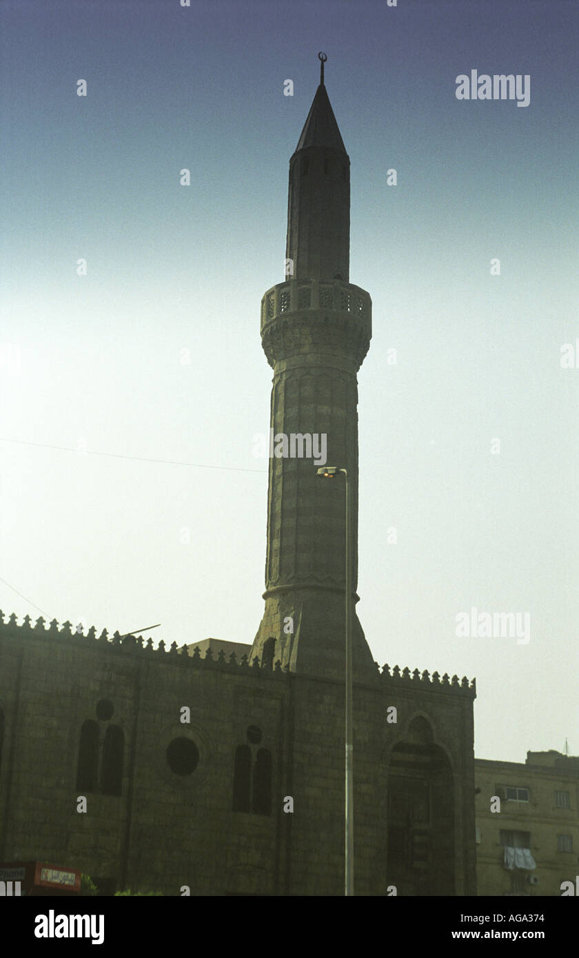 Minaret of a mosque in Cairo Egypt Stock Photo - Alamy
