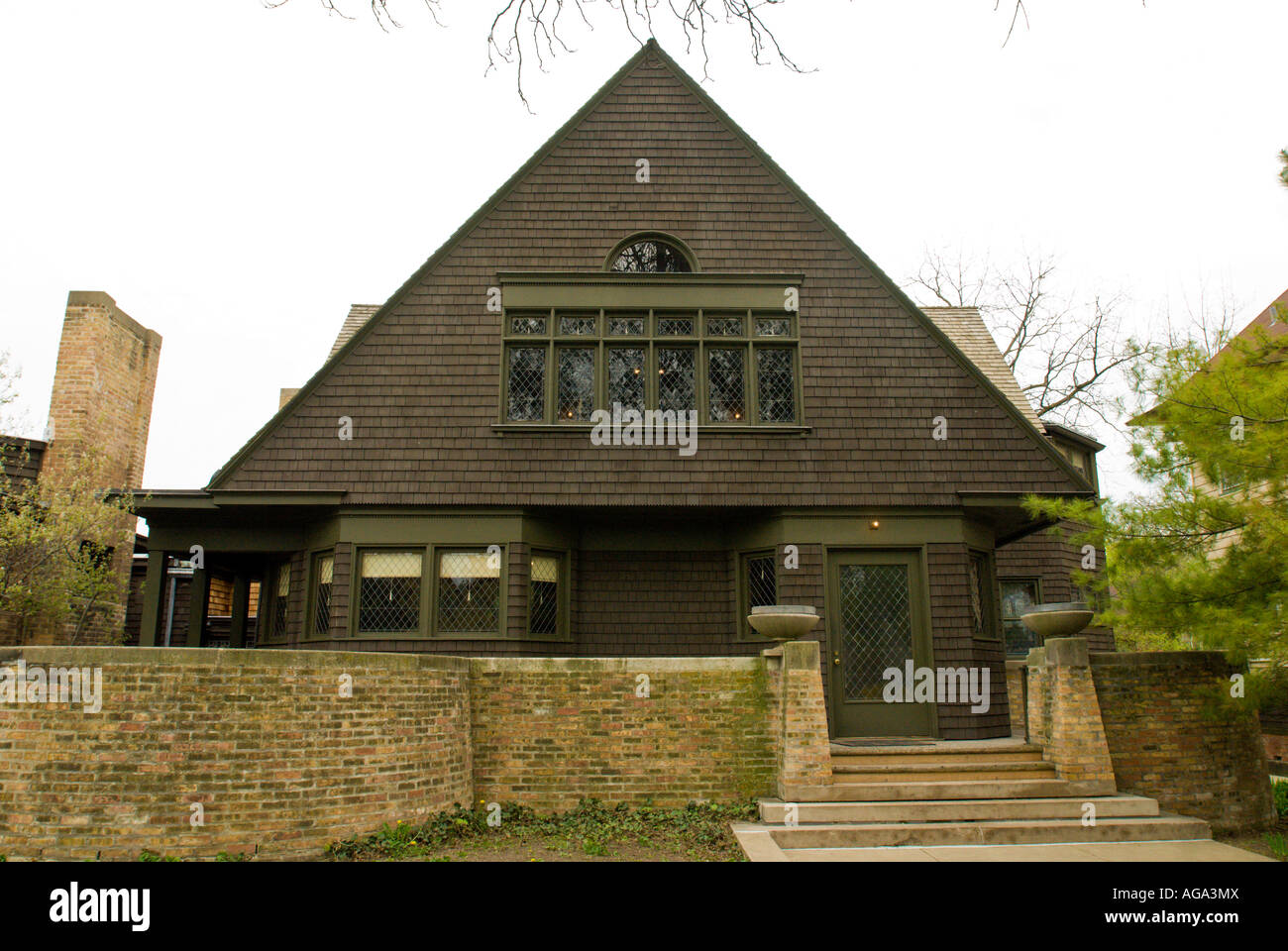 Frank Lloyd Wright Home Studio Oak Park Illinois Stock Photo - Alamy