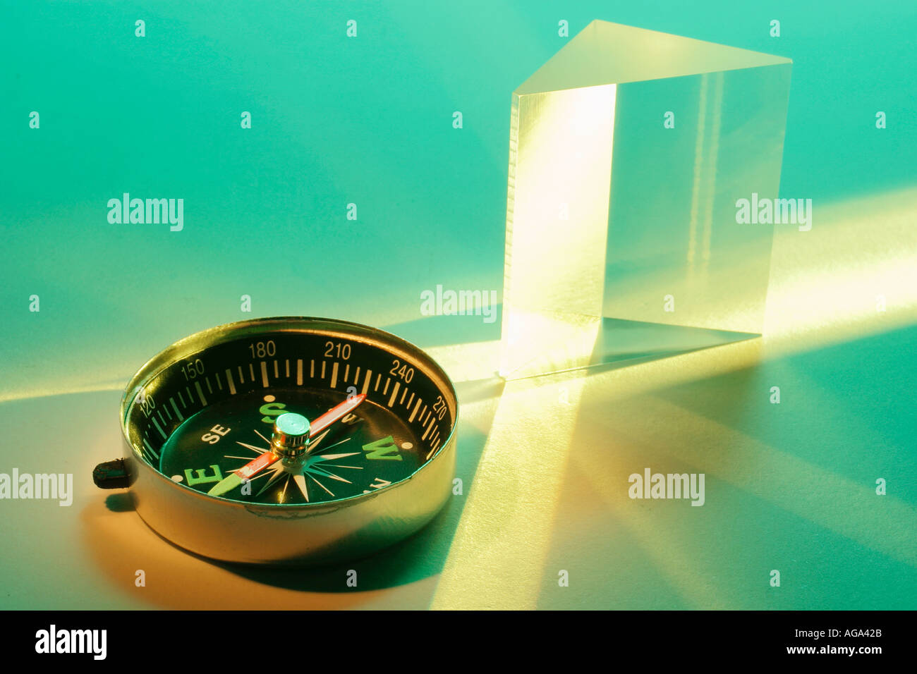 Prism and Compass Stock Photo - Alamy