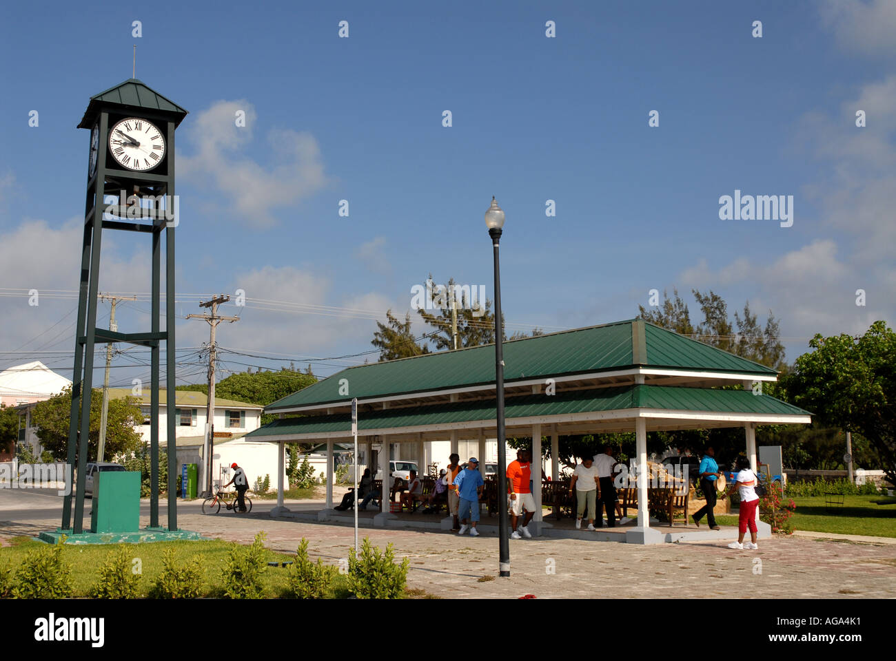 Grand Turk Island Cockburn Town Clock Tower Stock Photo - Alamy