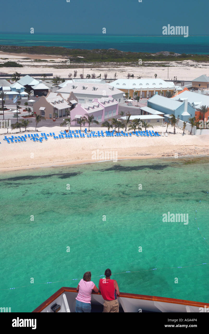 Grand Turk Island overview cruise port beach Stock Photo - Alamy