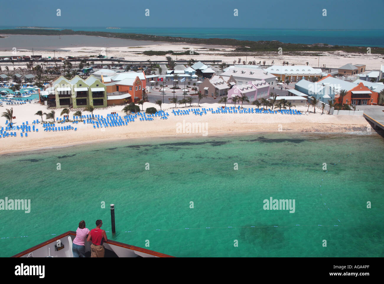 Grand Turk Island overview cruise port beach Stock Photo - Alamy