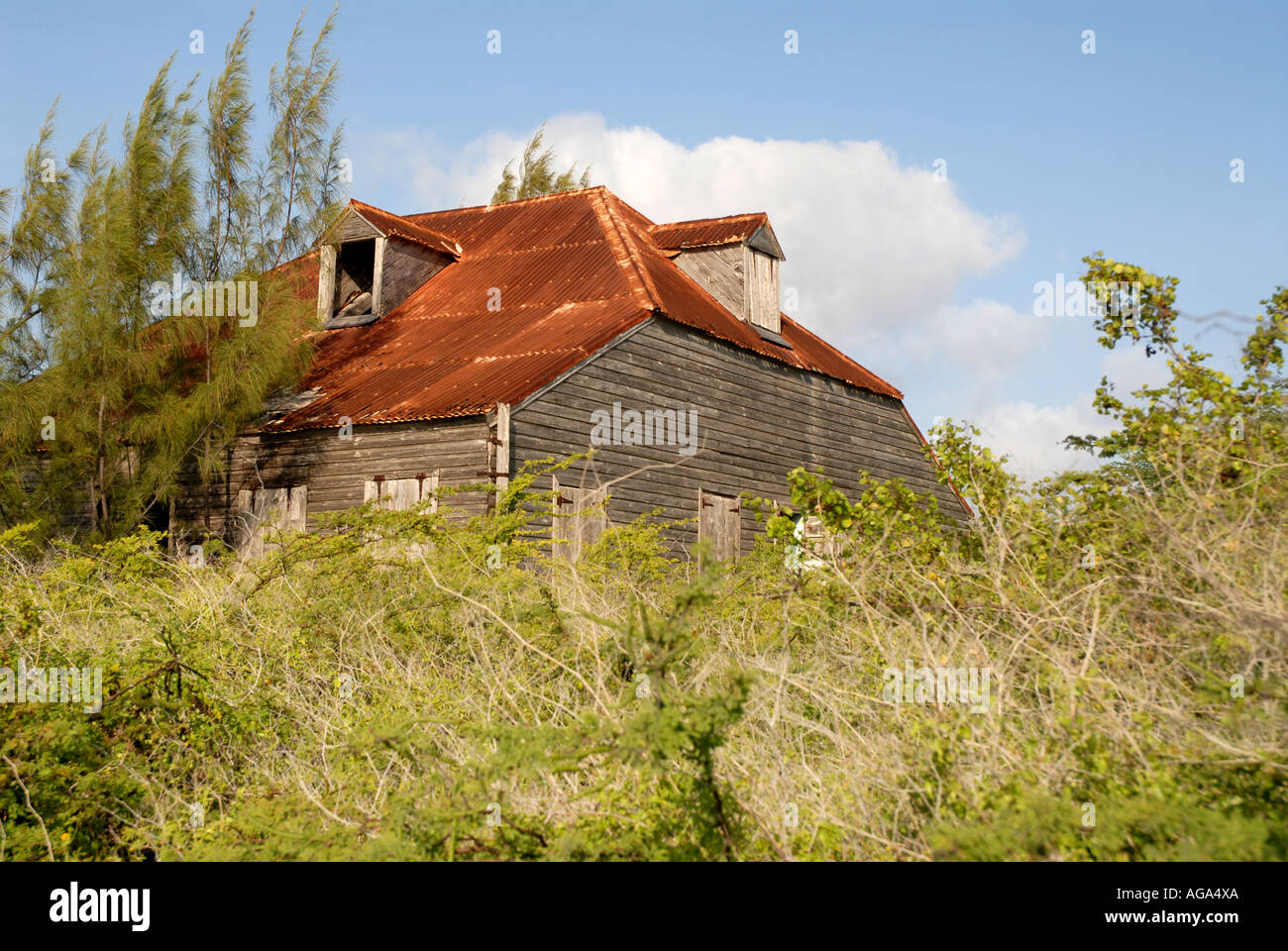 Grand Turk Island Cockburn Town old bermudian style building red metal ...