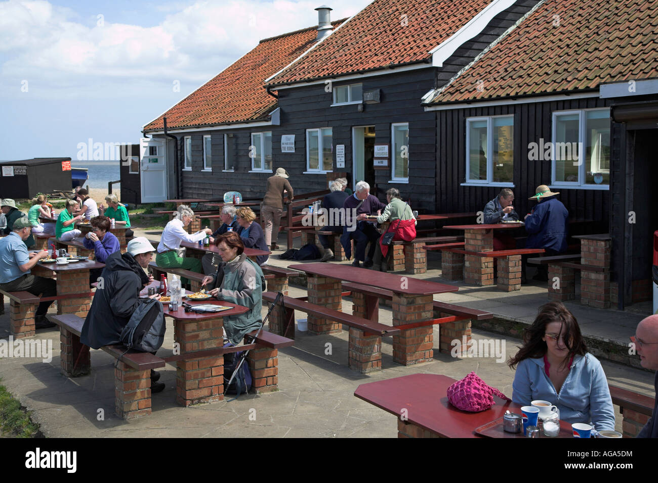 Flora tea rooms cafe Dunwich, Suffolk, England Stock Photo - Alamy