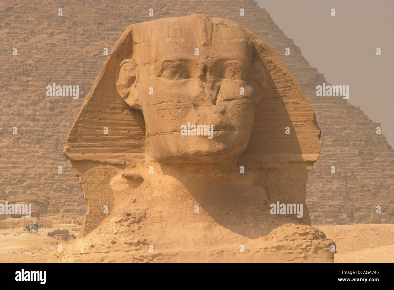 The Sphinx and Pyramid Stock Photo - Alamy