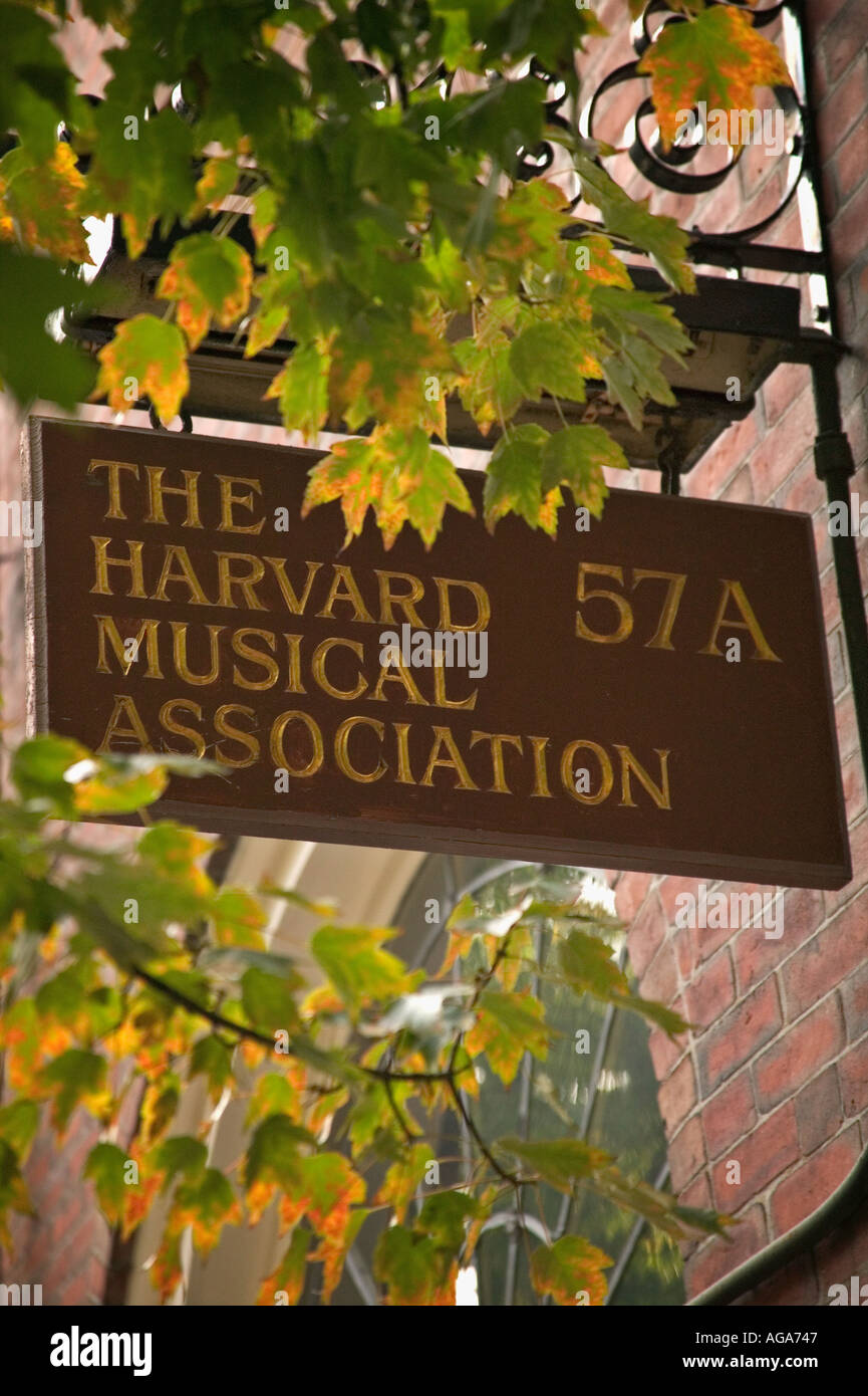Harvard Musical Association sign above door on Beacon Hill Boston MA ...