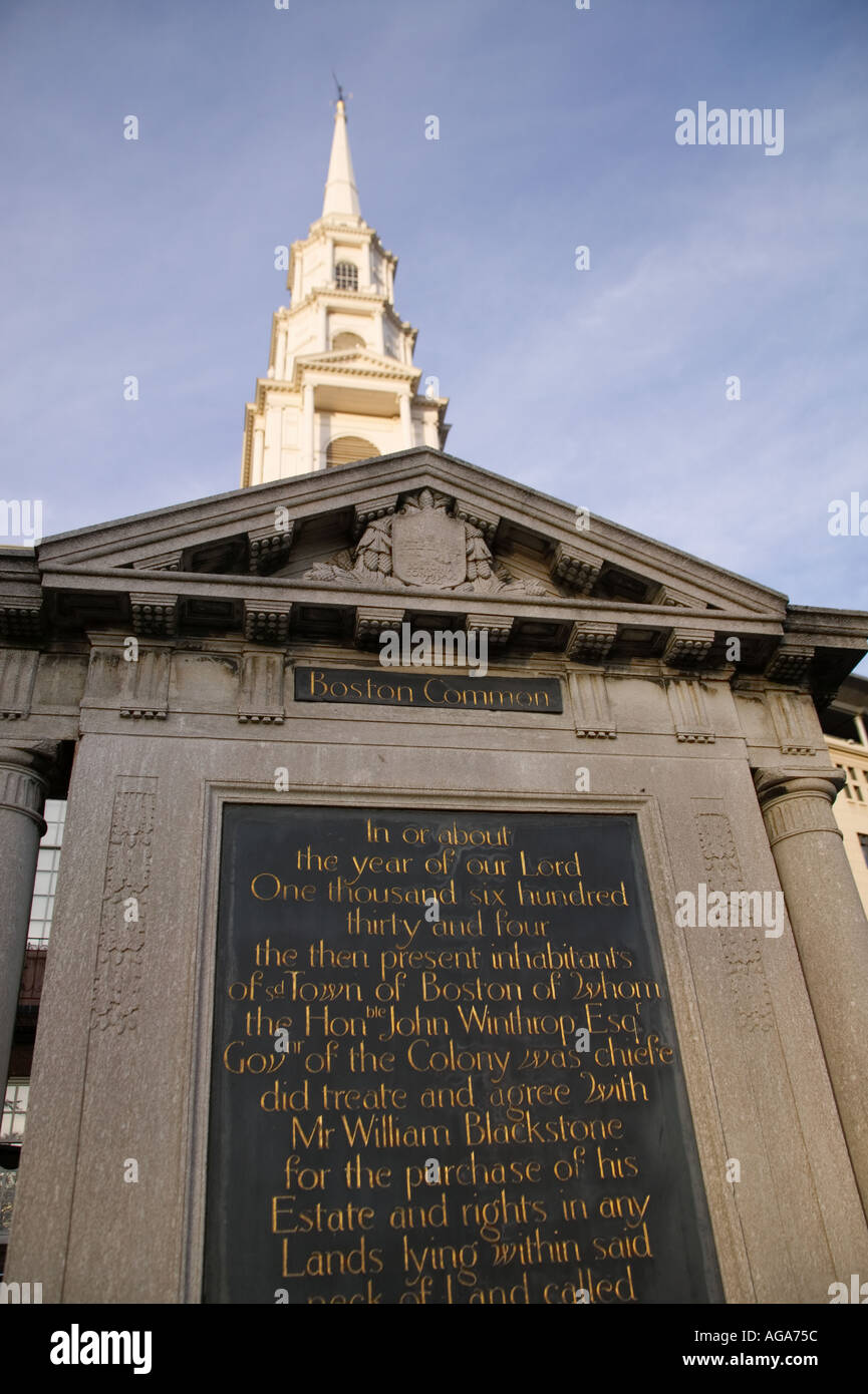 Boston common park sign hi-res stock photography and images - Alamy