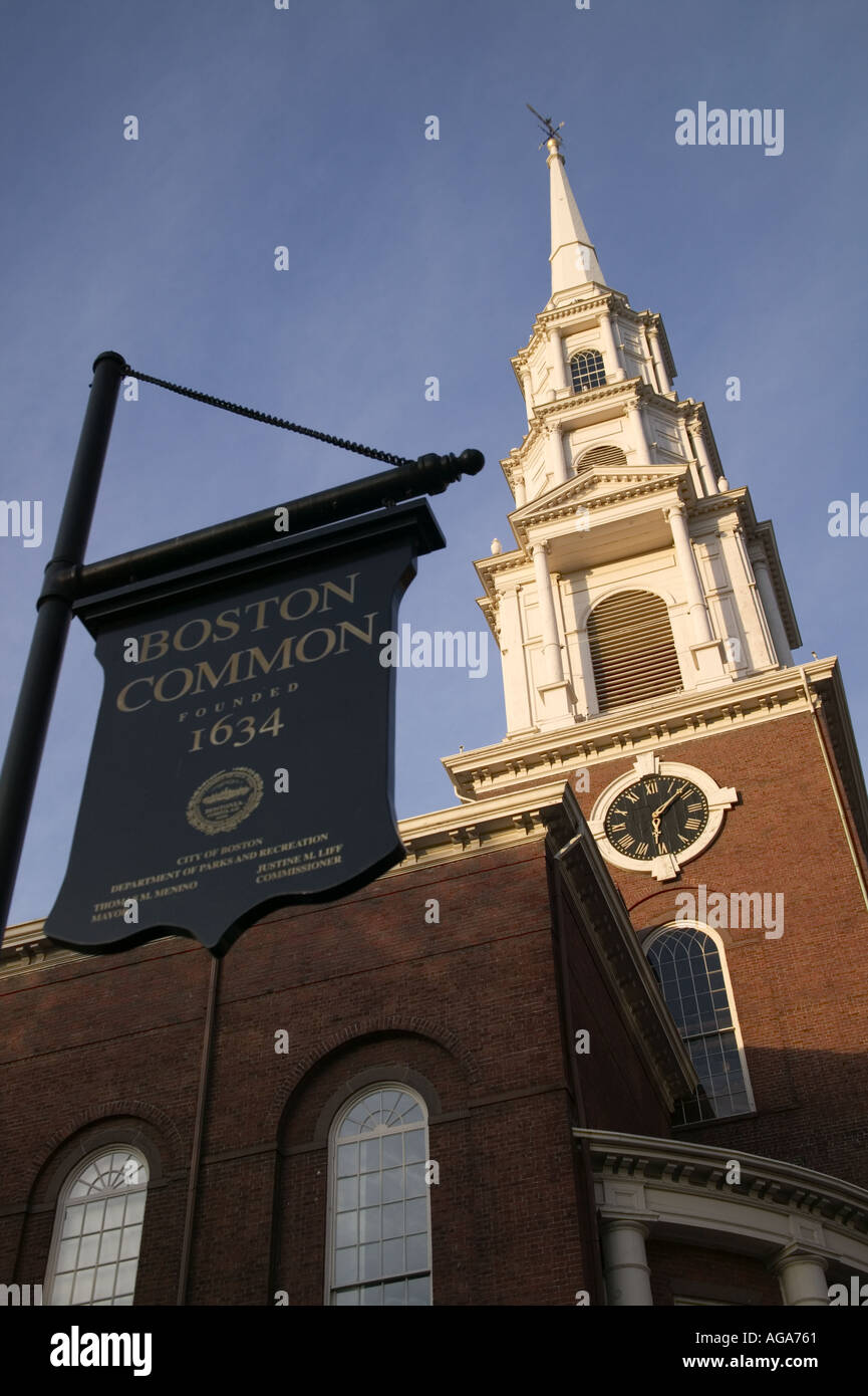 Boston common park sign hi-res stock photography and images - Alamy