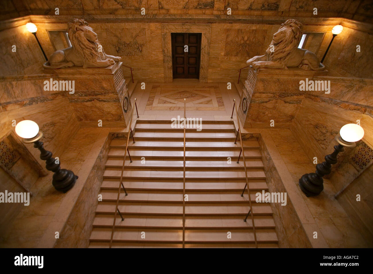 Boston public library staircase hi-res stock photography and images - Alamy