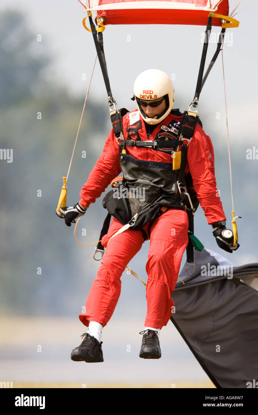 The British Armys Red Devils Parachute Display Team in action at the ...