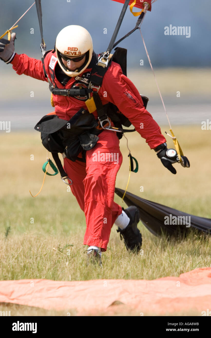 The British Armys Red Devils Parachute Display Team in action at the ...