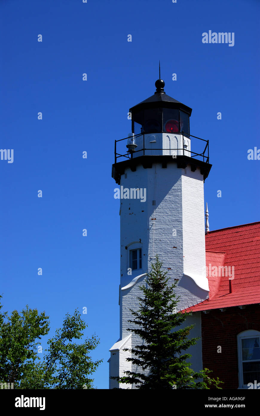 Michigan Eagle Harbor Light Station Great Lakes Stock Photo - Alamy