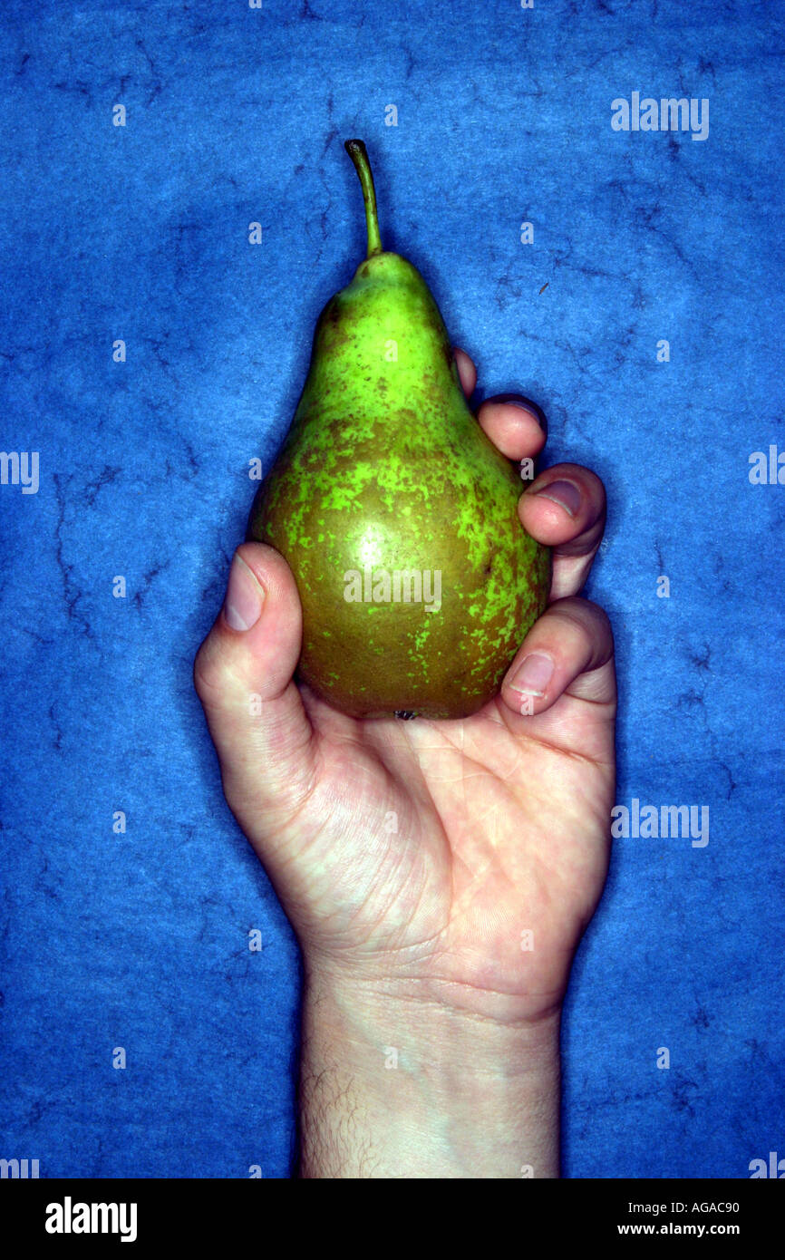 Hand give pear hi-res stock photography and images - Alamy