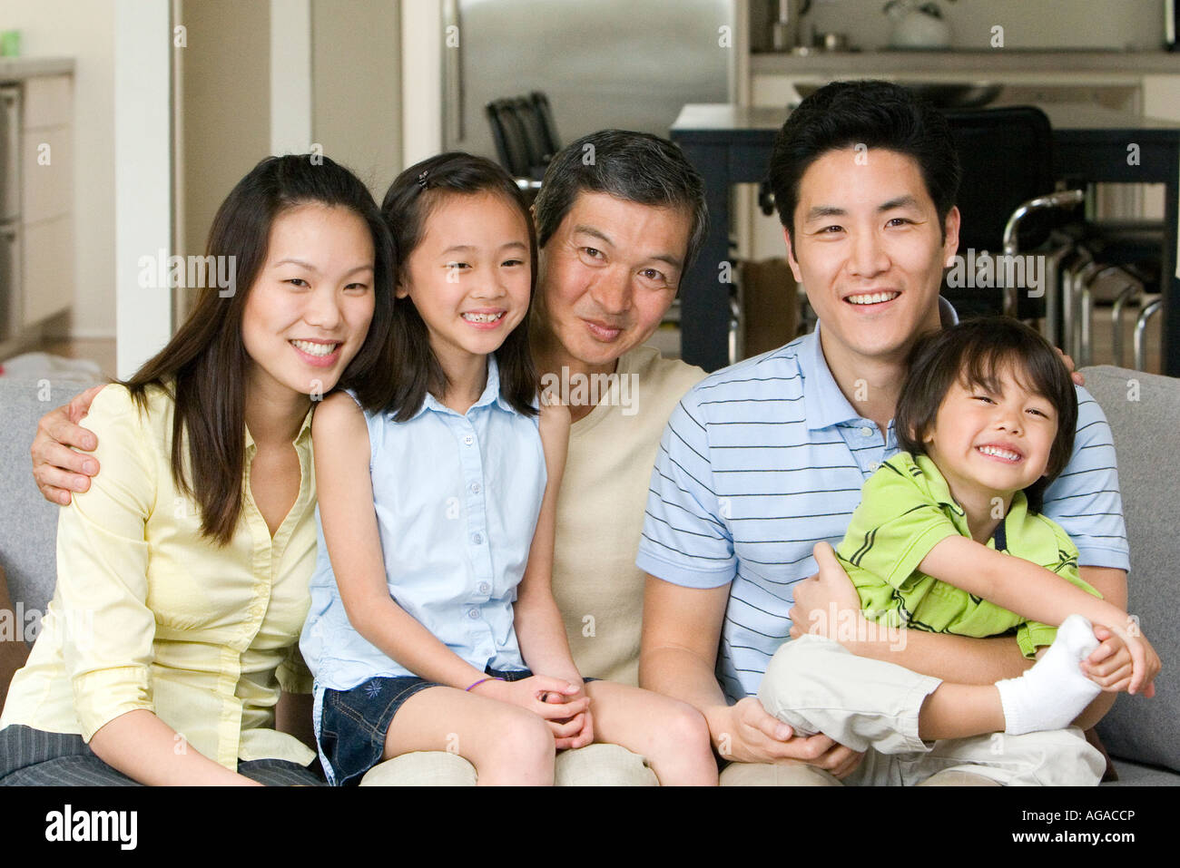 Multi-Generational Asian Family Stock Photo - Alamy